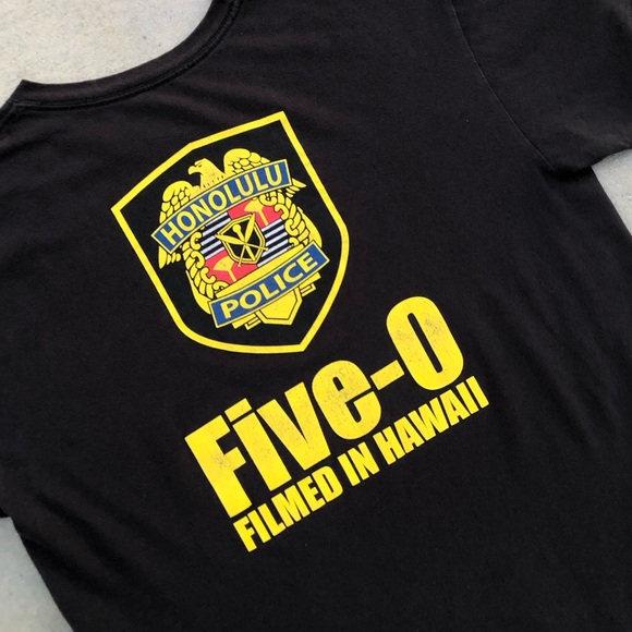 adidas | Shirts | Hawaii Fiveo Film Crew Adidas Honolulu Police Black ...